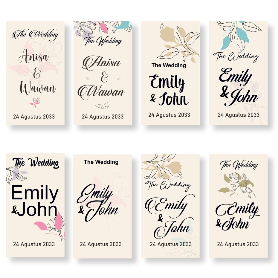 Jual Hang Tag Souvenir Pernikahan Bahan Art Carton 260 gsm | Shopee ...