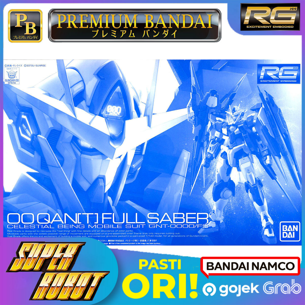 Jual BANDAI RG Gundam 00 QanT / OO Qan[T] Full Saber P-BANDAI Limited | Shopee Indonesia