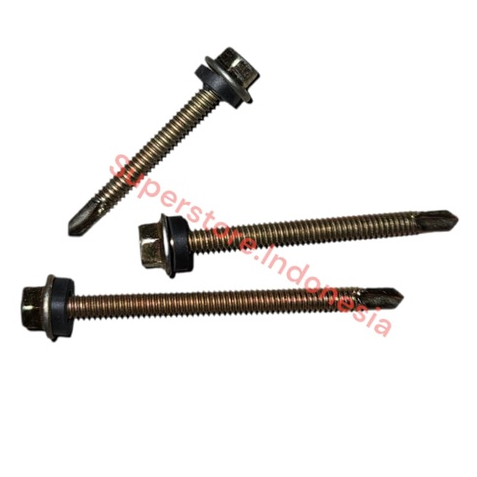 Jual BAUT ROOFING 12x50 SEKRUP KUNING RUPING BAJA RINGAN ATAP SCREW SDS ...