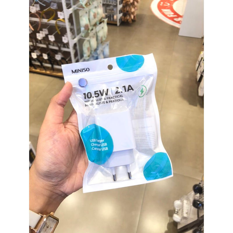 Jual MINISO DUAL PORT USB CHARGER MODEL ST600 10,5W | Shopee Indonesia