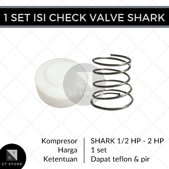 Jual [1 SET] Teflon Pir Isi Check Valve Kompresor Angin SHARK 1/2 HP 1 ...