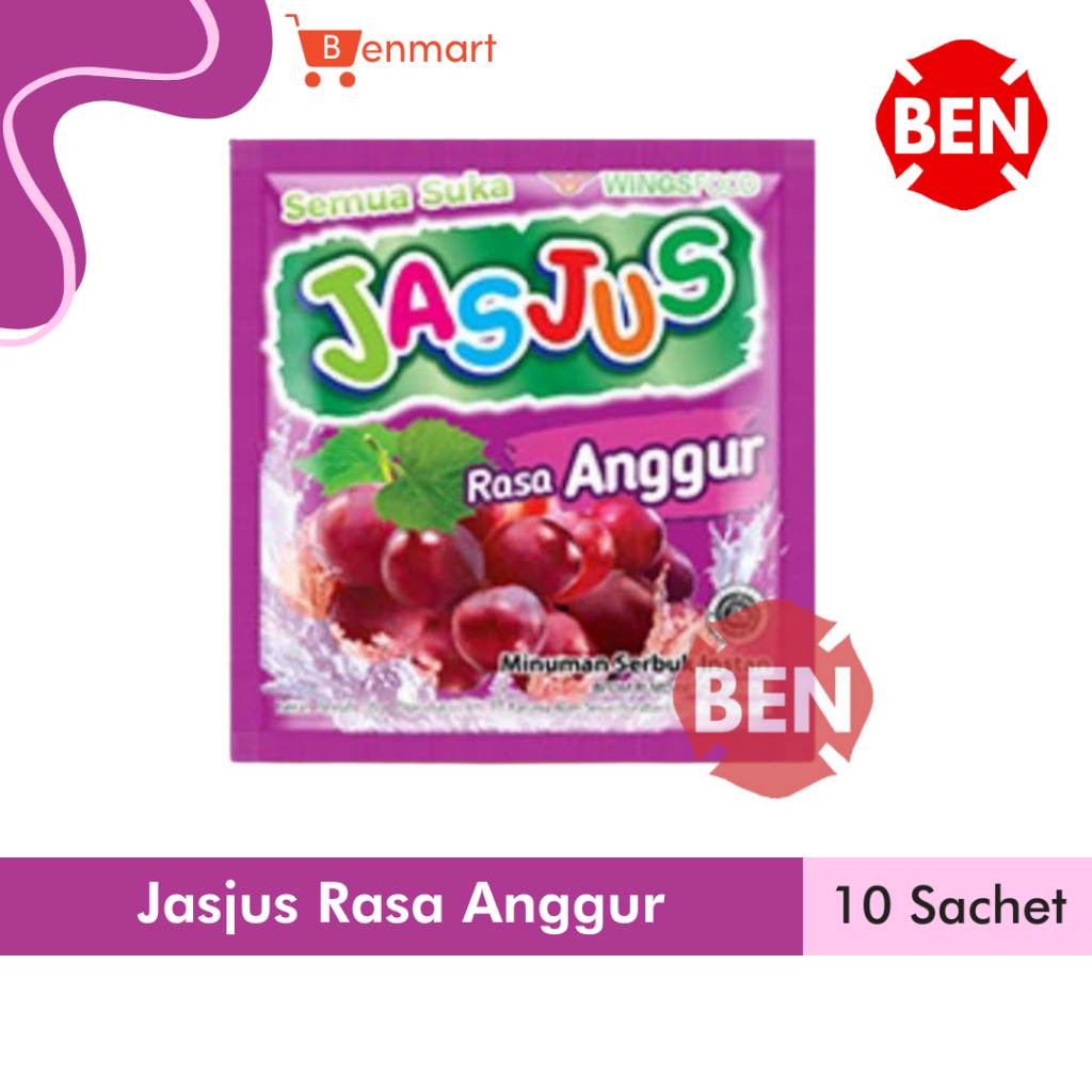 Jual Jasjus ANGGUR 1 Renceng 10 Sachet Jas Jus Minuman Serbuk Grape ...