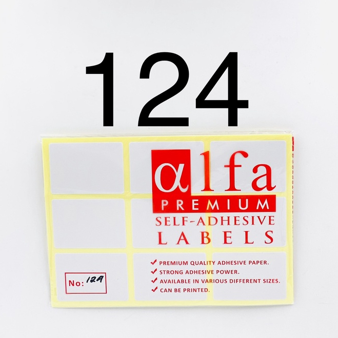 Jual STICKER LABEL ALFA 124 / Stiker Sticker Label Nama Undangan Harga ...