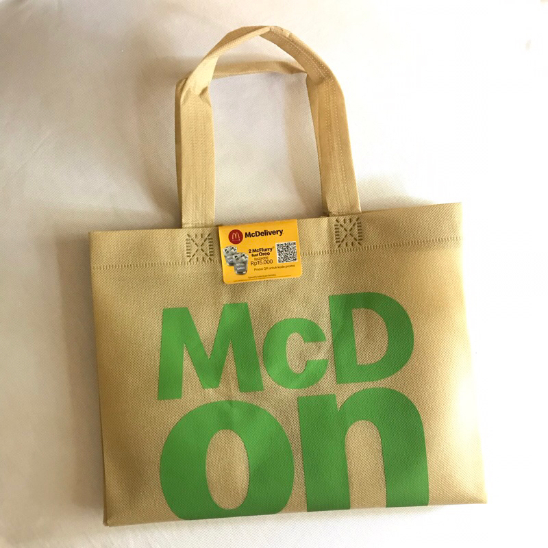 Jual McDonald Shopping Bag Reuseable Tote Bag McD Tas Belanja Original ...