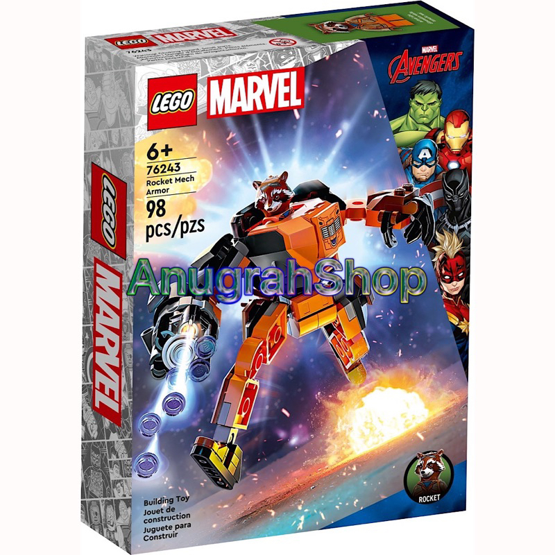 Jual LEGO 76243 SUPER HEROES Rocket Mech Armor | Shopee Indonesia