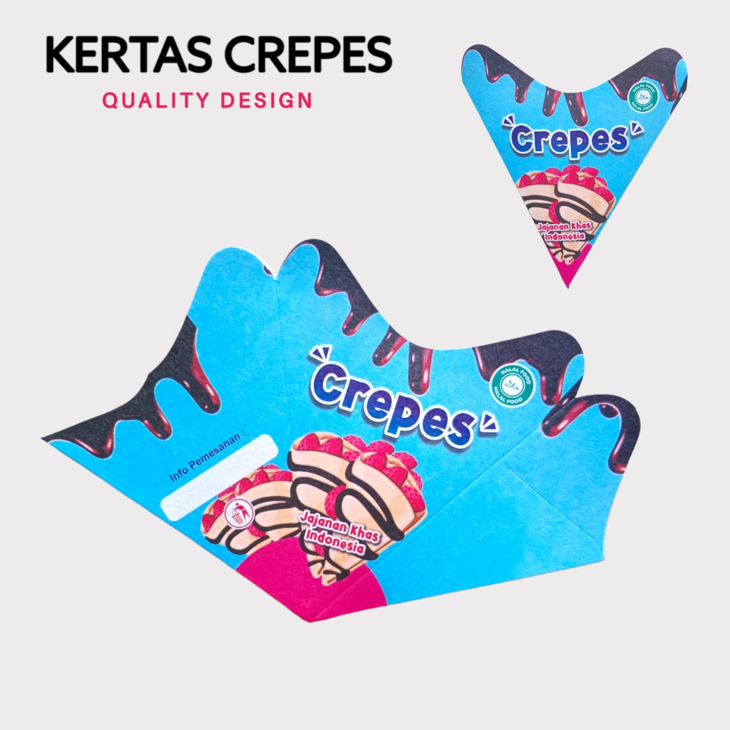 Jual Bungkus Crepes Ukuran 18 x 15 cm 1 pack 4 Gambar Isi 100 Pcs ...