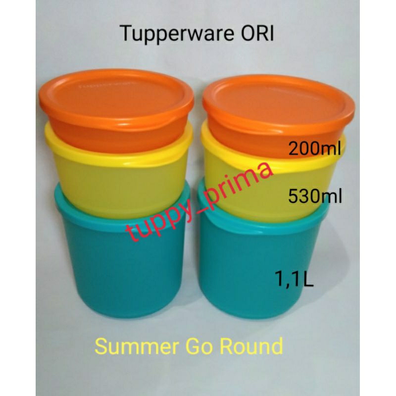 Jual Summer Go Round Tupperware BARU / toples bulat cantik ecer 1 pcs ...
