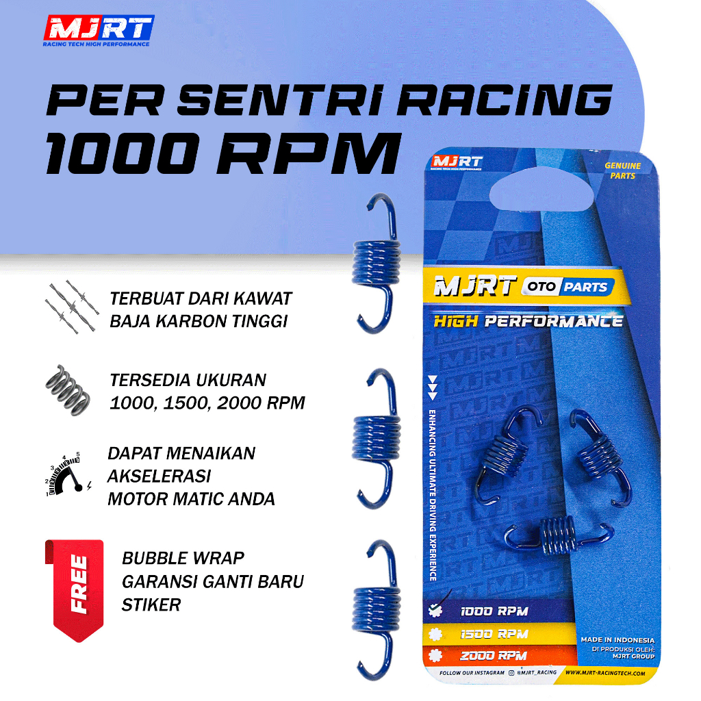 Jual PER SENTRI 1000 RPM 1 SET 3PCS ALL TYPE MATIC | Shopee Indonesia