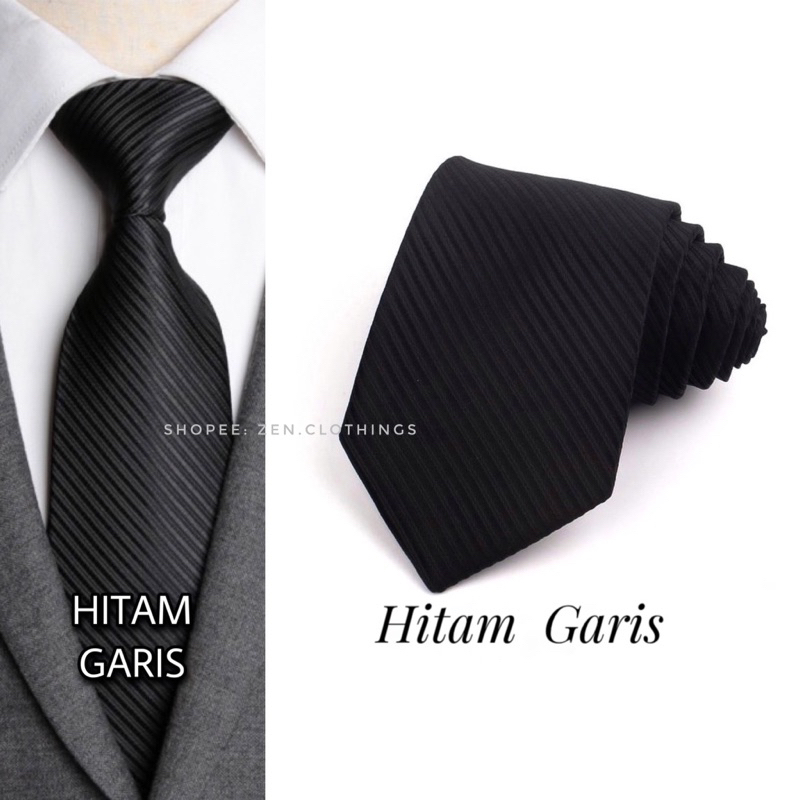 Jual Dasi Hitam Pria Ikat Manual Panjang Dewasa Warna Hitam Polos dan ...