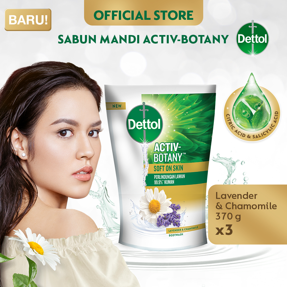 Jual Dettol Sabun Mandi Cair Activ Botany Lavender And Chamomile Pouch