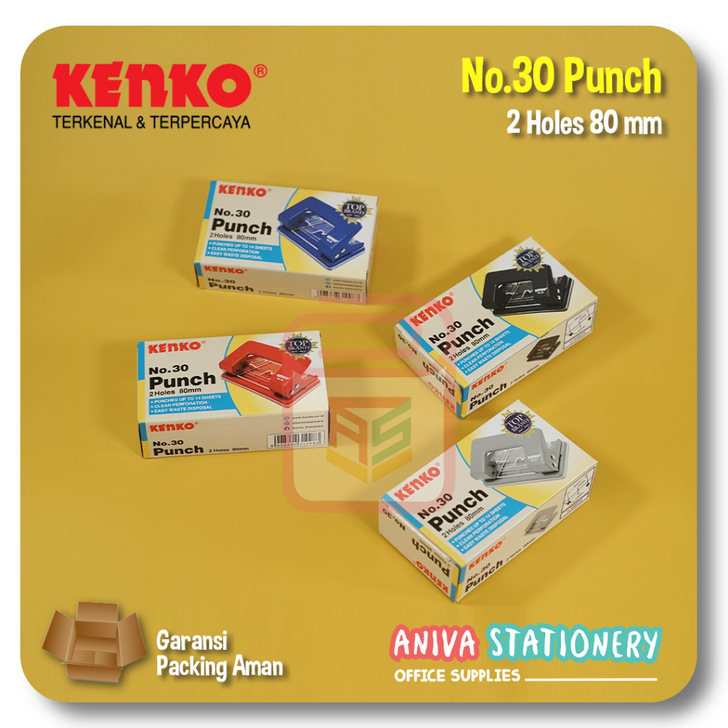Jual Kenko Pembolong Kertas Punch Hole No. 30 Alat Pelubang Perforator ...