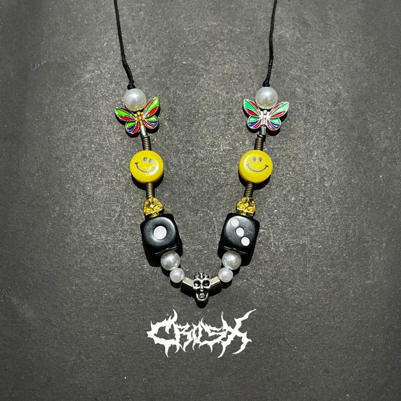 Jual KALUNG SMILEY NECKLACE / PEARL CHAIN NECKLACE / MULTILAYER PENDANT ...
