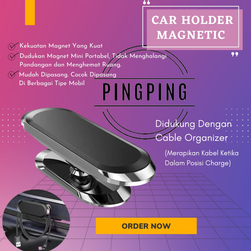 Jual Magnet Car Phone Holder / Holder Magnetic Mobil Dashboard | Shopee ...