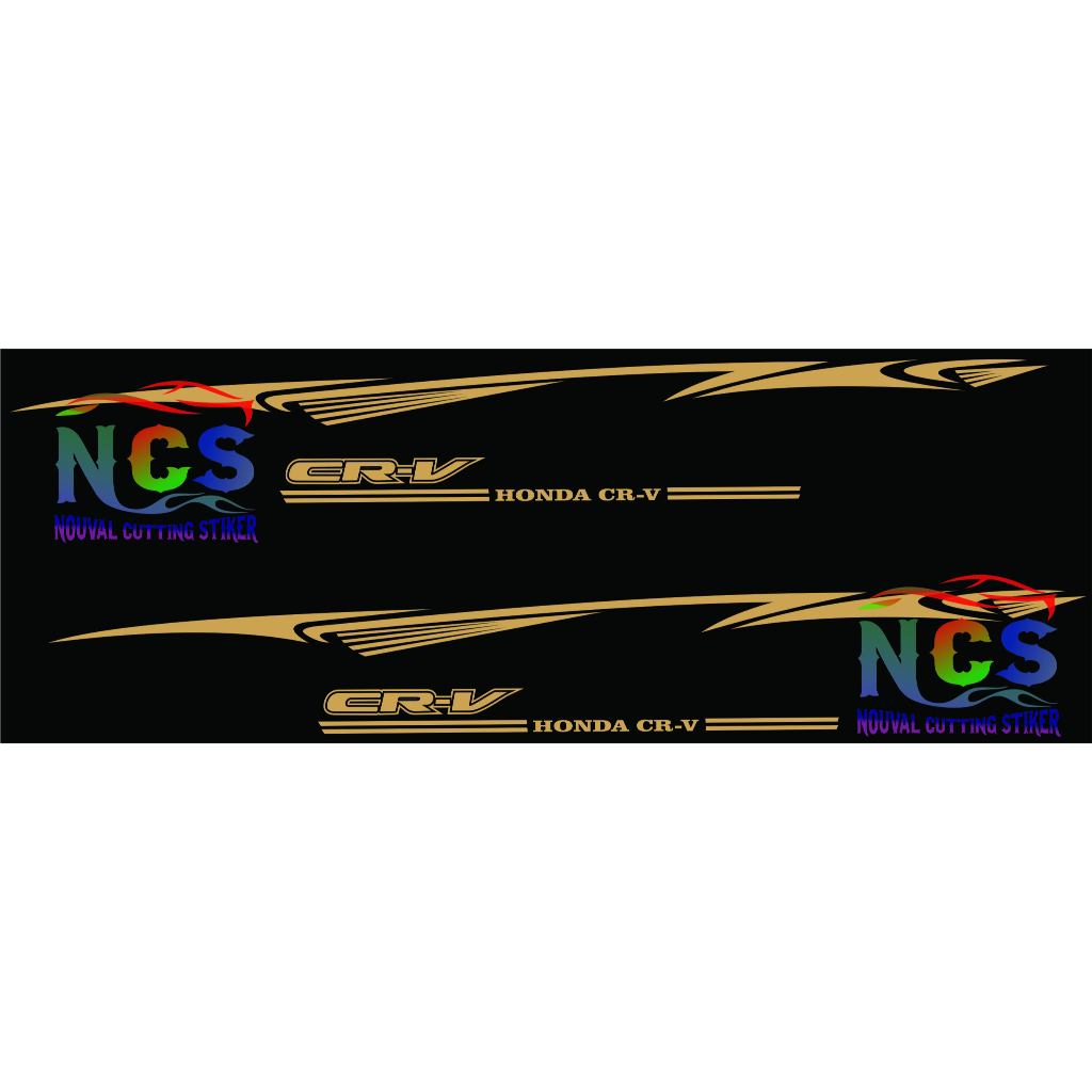 Jual NEW Honda crv sticker side body samping cutting stiker car honda ...
