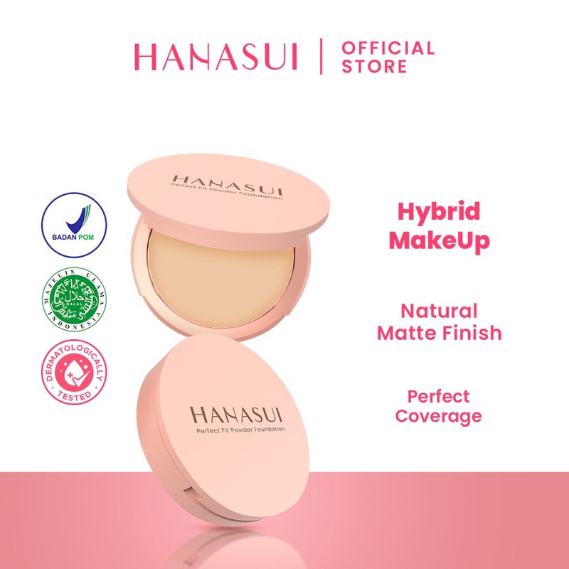 Jual HANASUI Perfect Fit Powder Foundation | Shopee Indonesia