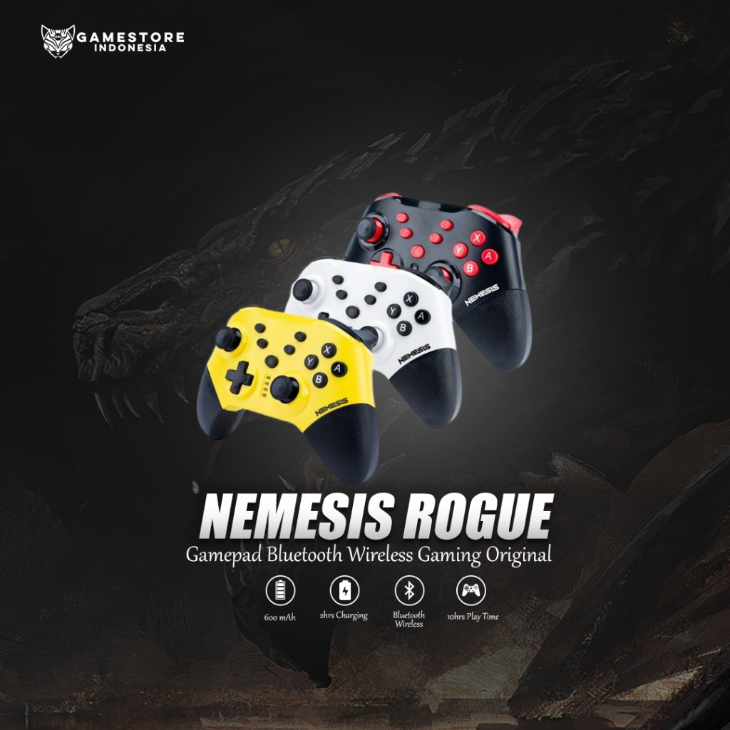 Jual NYK Nemesis GP200 ROGUE Gamepad Bluetooth Wireless Controller Gaming | Shopee Indonesia