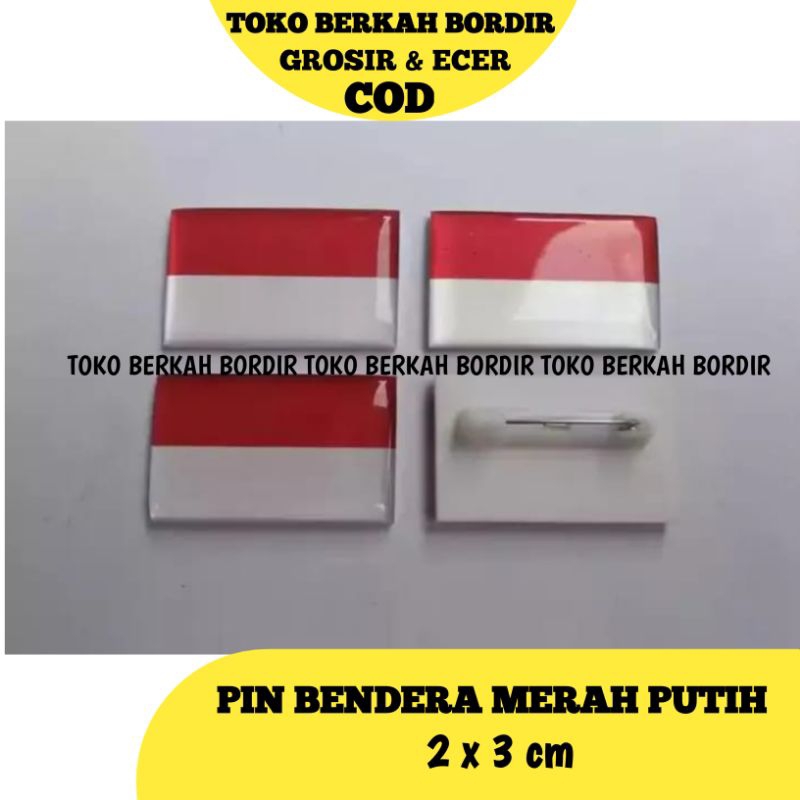 Jual Pin Bendera Merah Putih Resin / Pin Bros Bendera Merah Putih ...