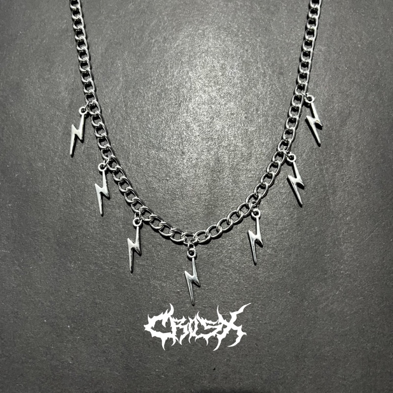 Jual KALUNG CHOKER SMILE NECKLACE / STAR CROSS DOUBLE LAYER CHAIN ...