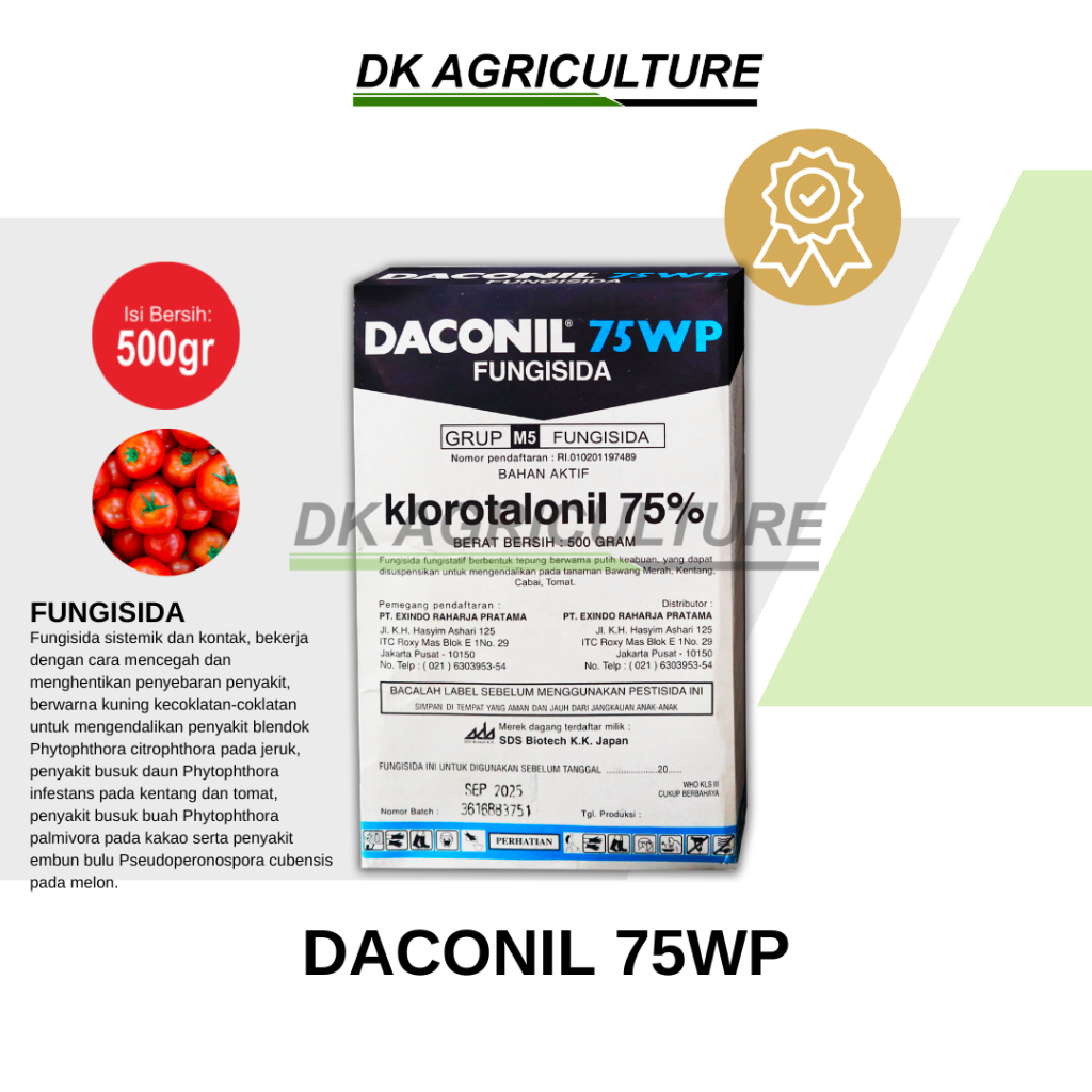 Jual FUNGISIDA DACONIL 75 WP - 500 GRAM | Shopee Indonesia