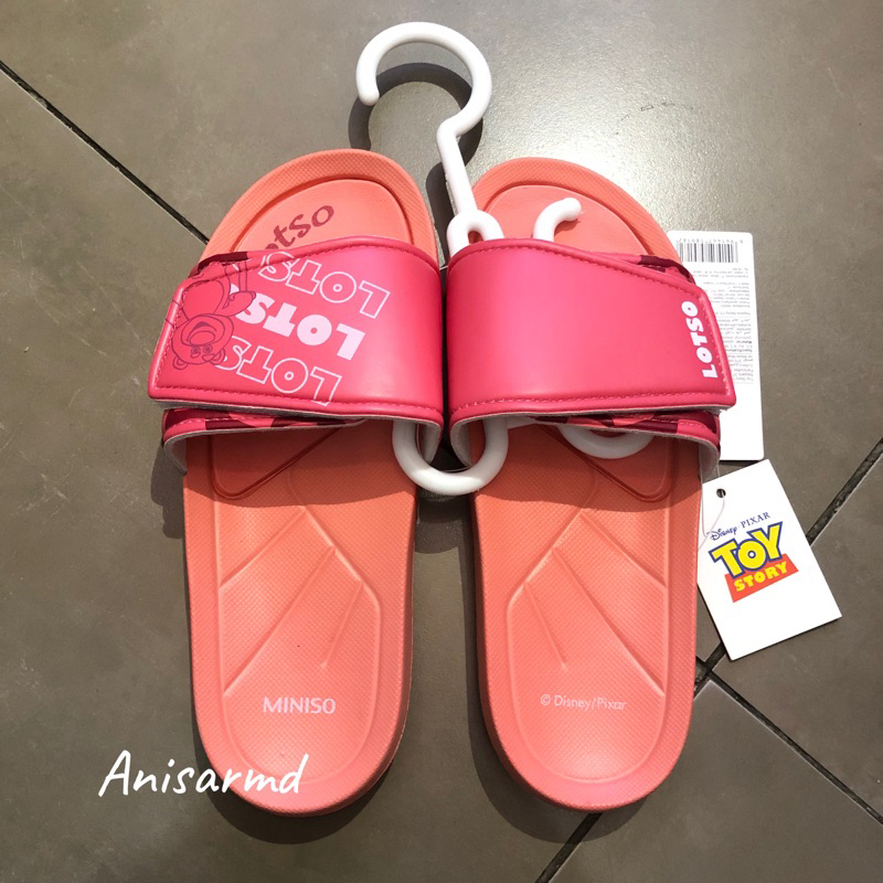 Jual toy story collection women's fashion slippers / lotso miniso ...