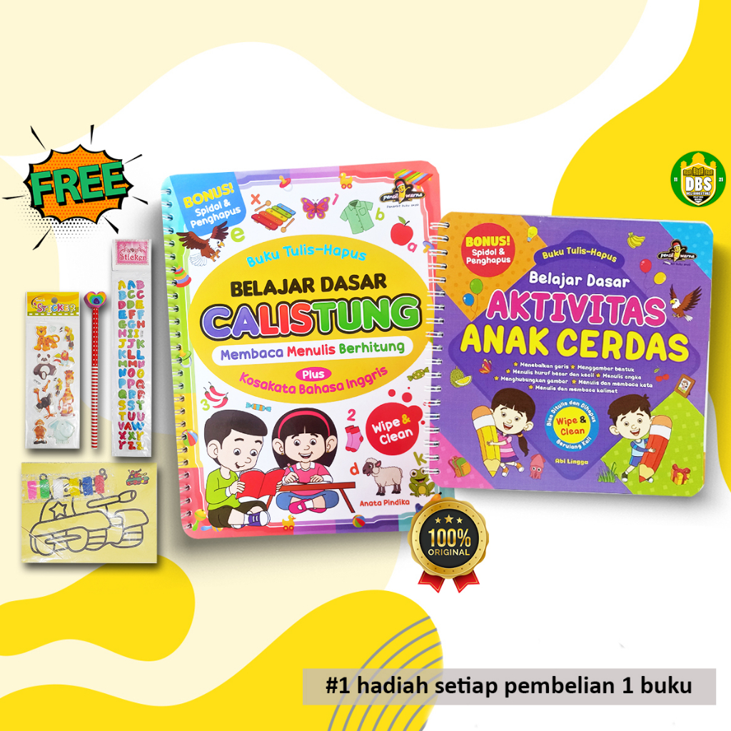 Jual BUKU BELAJAR DASAR CALISTUNG - TULIS HAPUS WIPE CLEAN AKTIVITAS ...