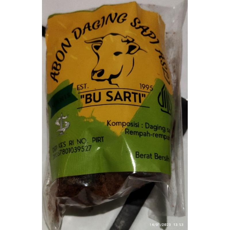 Jual Abon daging sapi asli bu sarti khas surabaya 100 gram | Shopee ...