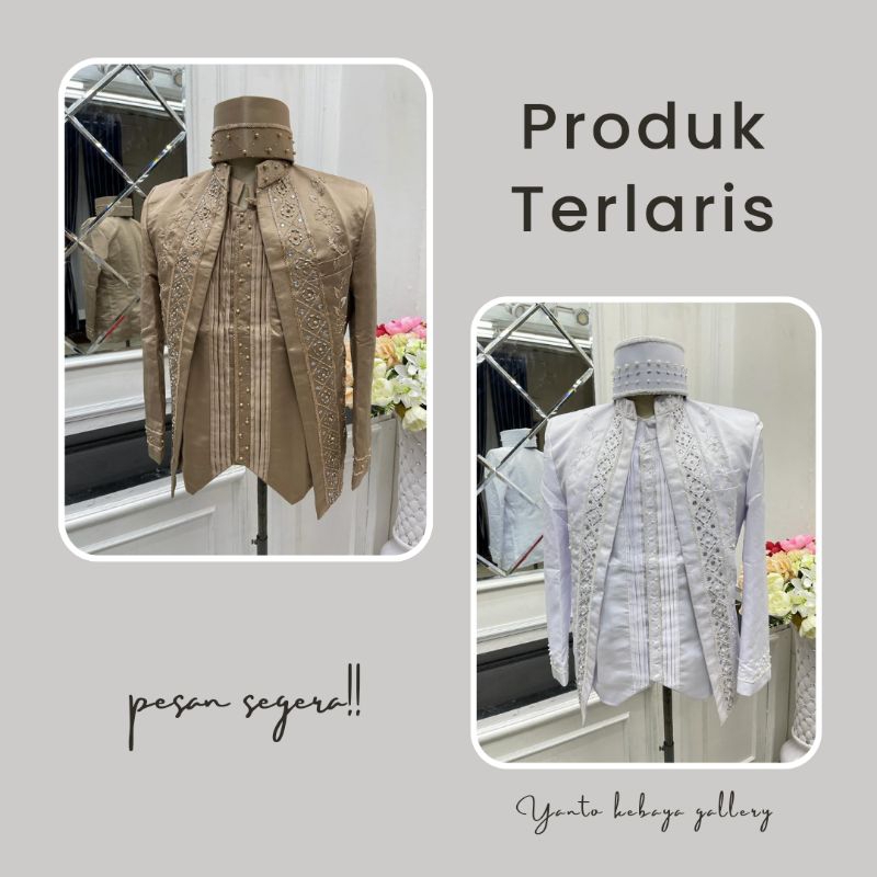 Jual beskap pengantin/basofi/ beskap bridal / baju pengantin pria ...