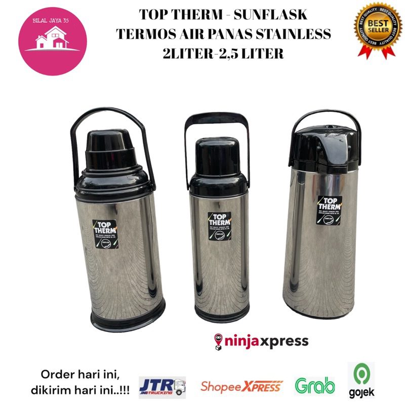 Jual TERMOS AIR PANAS BODY STAINLESS / TERMOS PENCET SUNFLASK 2 LITER , 2,5 LITER 3 LITER ...