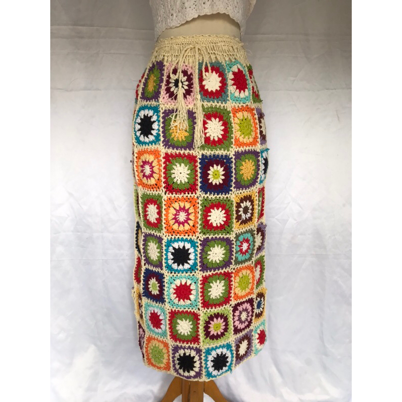 Jual mina skirt / long crochet skirt/ rok panjang rajut / baju pantai ...
