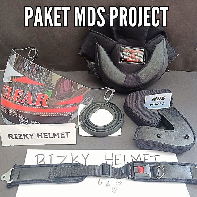 Jual Paket MDS PROJECT 2, Busa Helm, kaca helm MDS Project, Lis karet ...