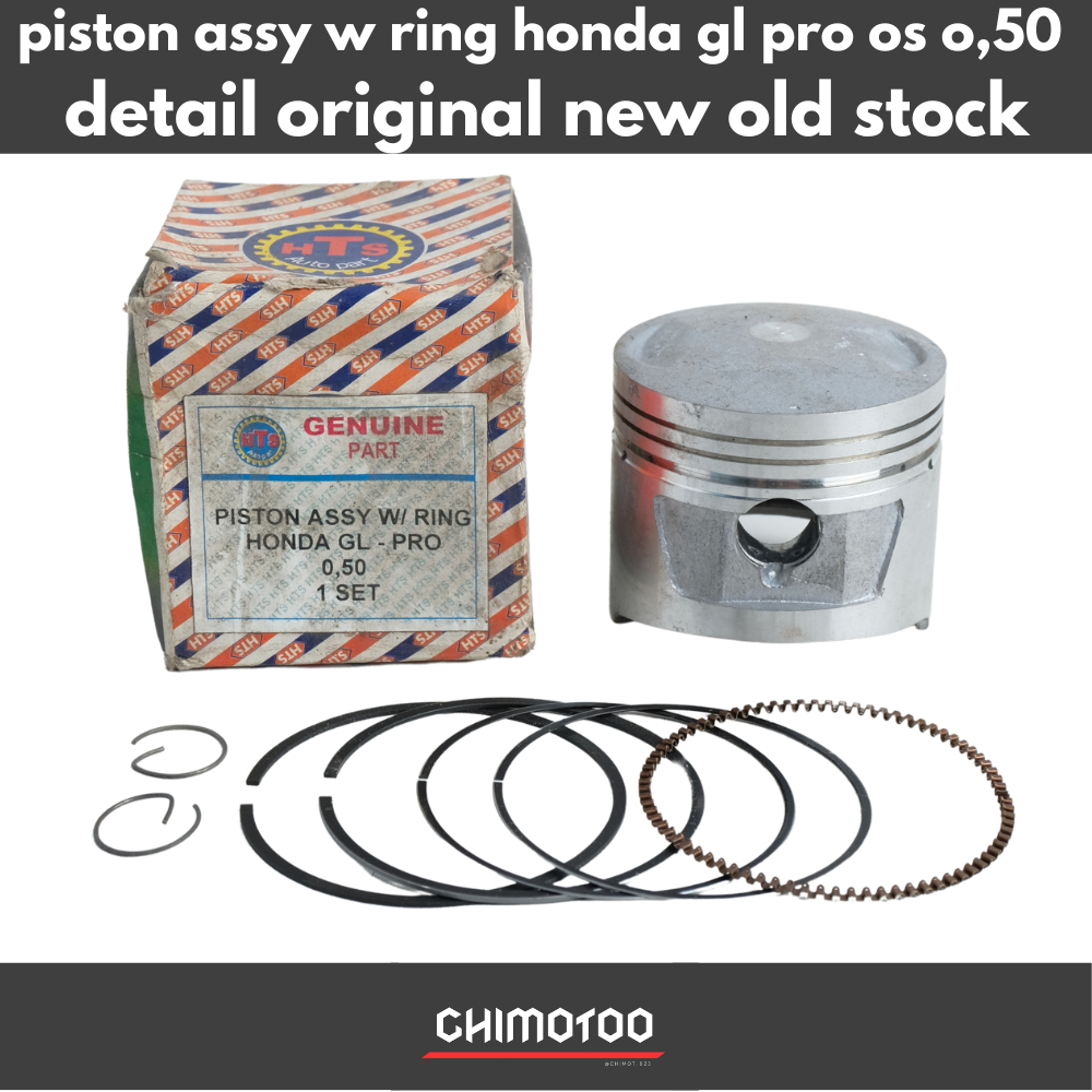 Jual Piston Assy W Ring Honda Gl Pro Os o,50 Detail Original New Old ...