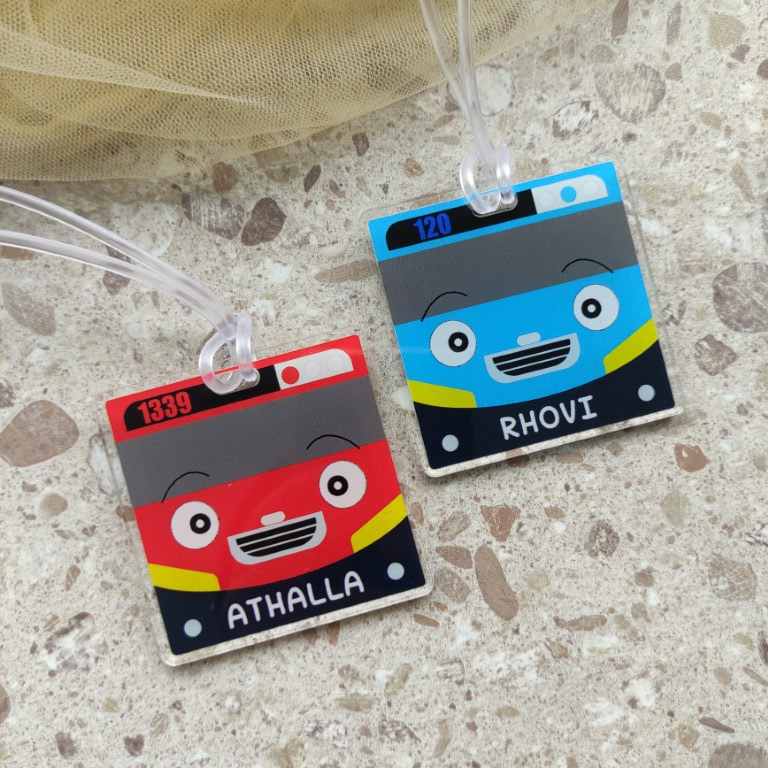 Jual LUGGAGE TAG TEMA BIS TAYO / BAG TAG KARTUN TAYO/ GANTUNGAN TAS ...