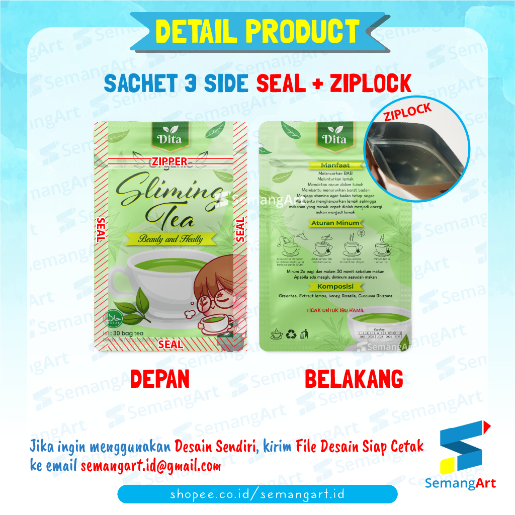 Jual SAMPLE MOCKUP Kemasan Sachet Printing Desain Custom Packaging ...