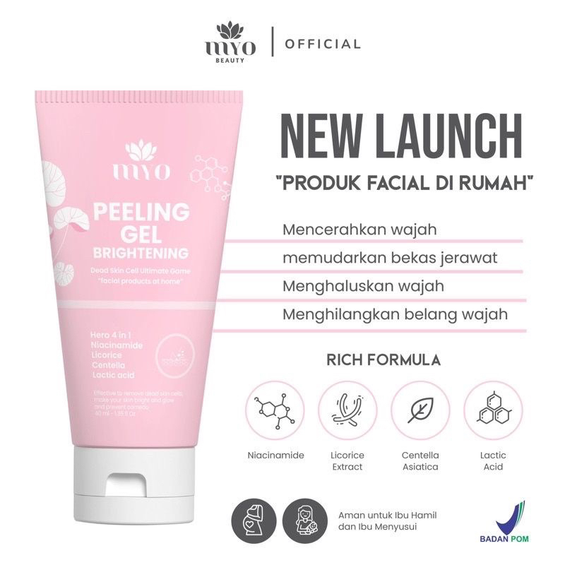 Jual MYO MAYRA PEELING GEL BRIGHTENING 40ml BPOM HEMPAS DAKI DAKI HITAM ...