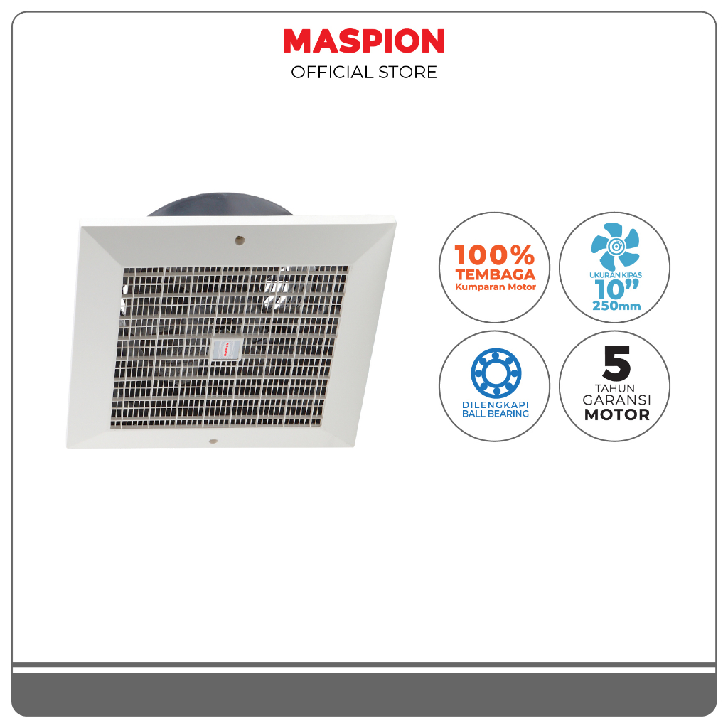 Jual Maspion Ceiling Exhaust Fan Kipas Angin Hexos Plafon 10 Inch CEF ...