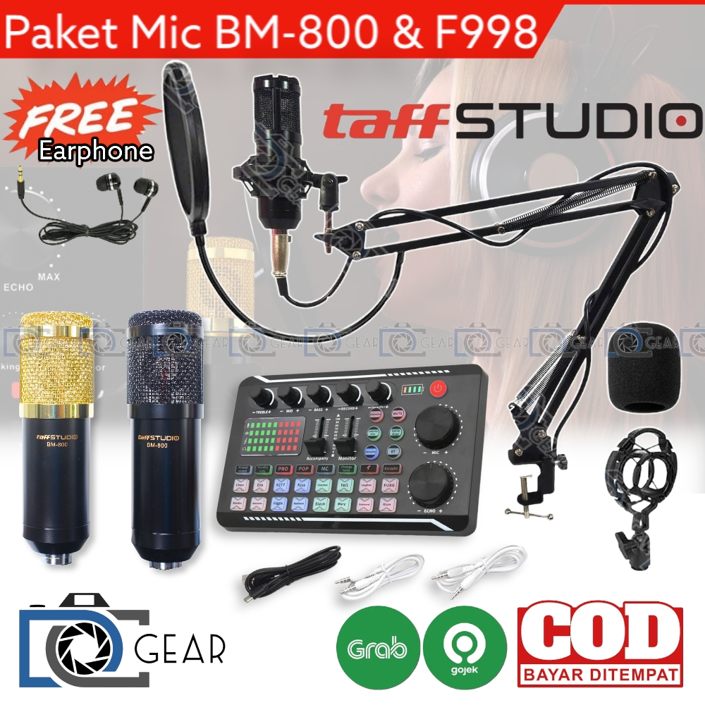 Jual Paket rekaman komplit Mic BM-800 Soundcard F998 , V8 plus , V8 ...