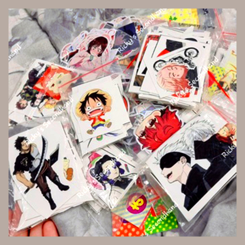 Jual Stiker anime RANDOM sticker jujutsu kaisen jjk attack on titan aot ...