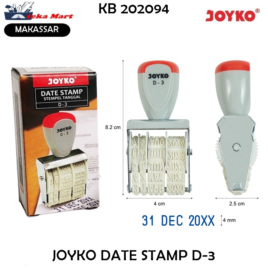 Jual JOYKO DATE STAMP D-3 STEMPEL TANGGAL | Shopee Indonesia