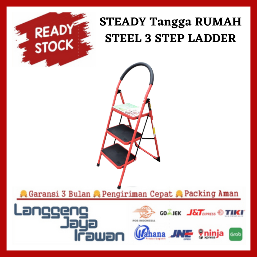 Jual STEADY Tangga RUMAH STEEL 3 STEP LADDER- Tangga Lipat Rumah ...