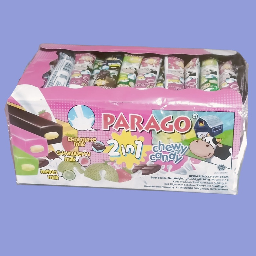 Jual PARAGO 2 in 1 Chewy Candy Permen 560gr [80 pcs/box] | Shopee Indonesia