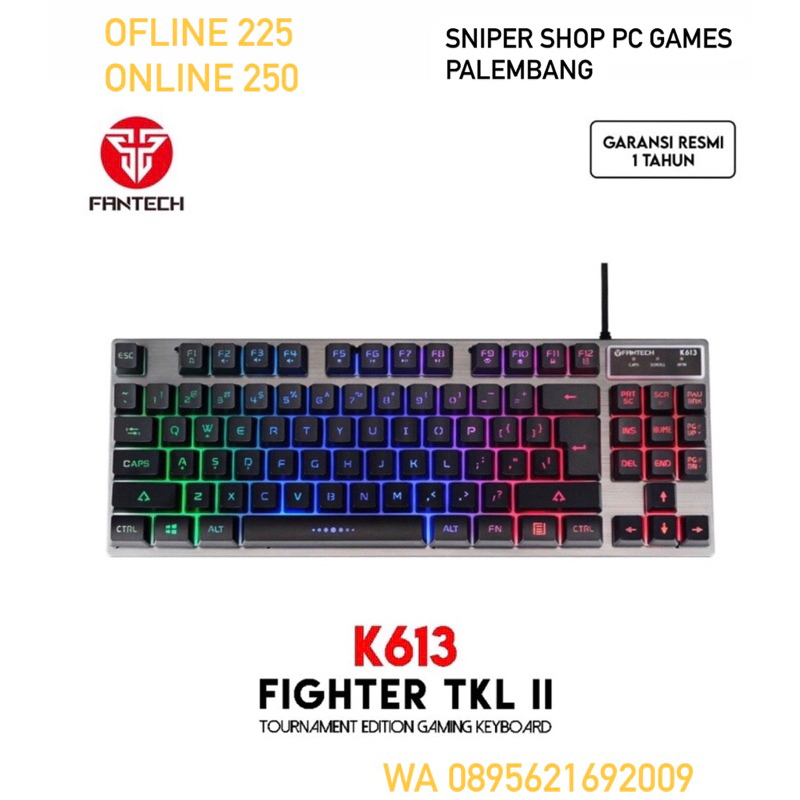 Jual keyboard gaming fantech k613 fighter Tkl II | Shopee Indonesia