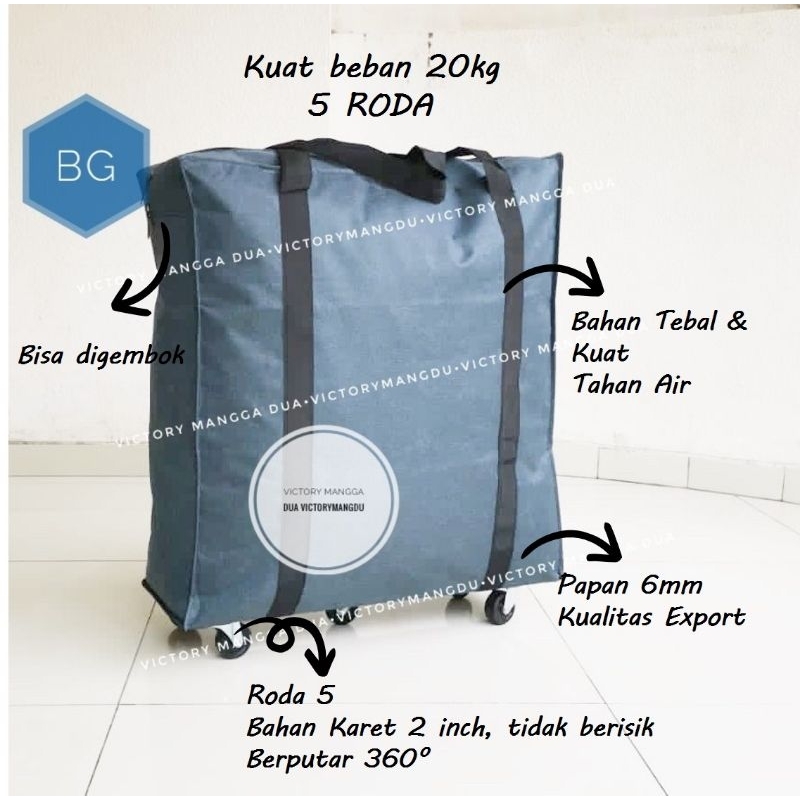 Jual TAS RODA JEEP RODA 5 KUALITAS SUPER TRAVEL FOLDABLE BELANJA BARANG ...