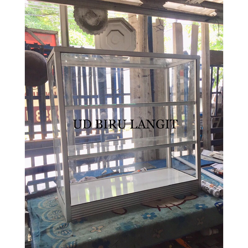 Jual Etalase Aluminium kaca 5mm T 100 x P 100 x L 40 cm (Khusus Resi ...
