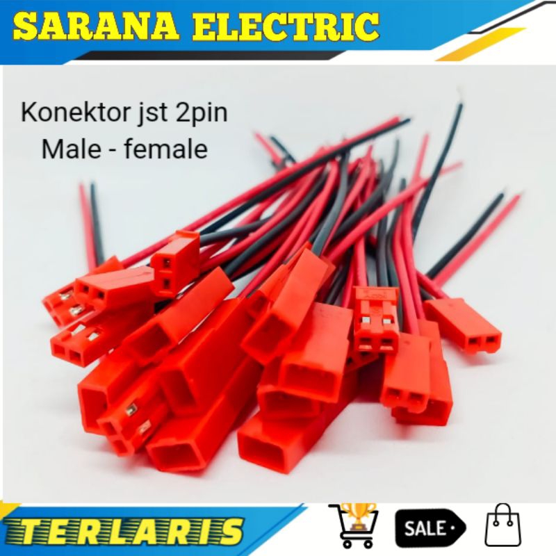 Jual 20pcs KABEL KONEKTOR JST 2PIN MALE FEMALE CABLE CONNECTOR 2 PIN JST | Shopee Indonesia