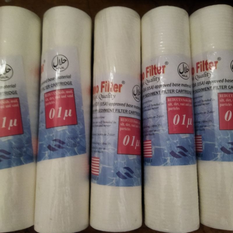 Jual Nano Filter Sedimen Cartridge Filter Air Housing 10" Isi 5 pcs ...