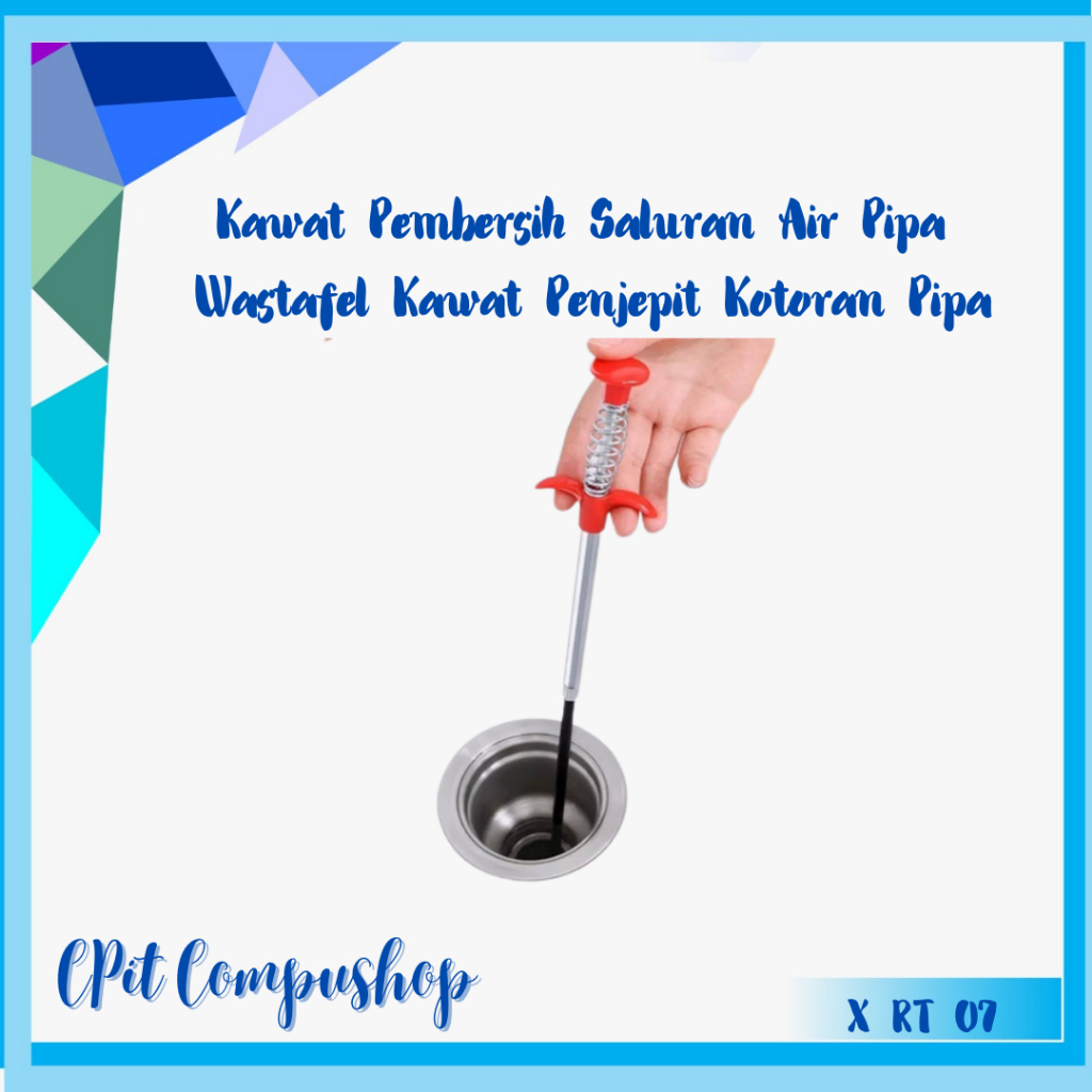 Jual Kawat Pembersih Saluran Air Pipa Wastafel Kawat Penjepit Kotoran Pipa | Shopee Indonesia