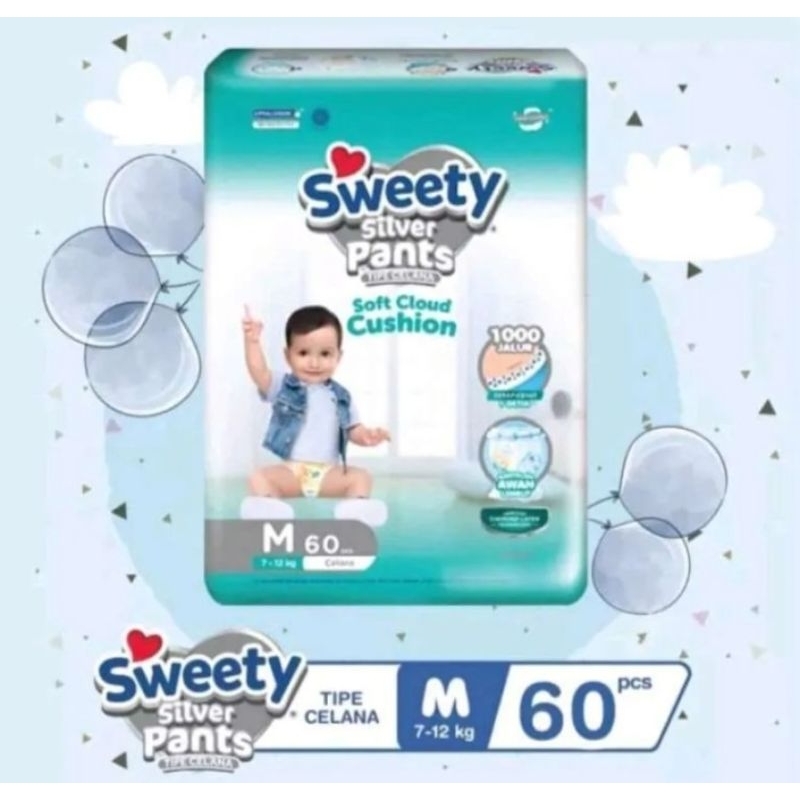 Jual Sweety silver Pants Ukuran M 60 | Shopee Indonesia