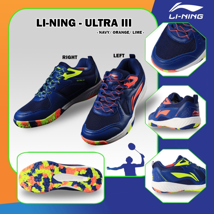 Jual Sepatu Badminton Bulutangkis Lining Ultra III / ULTRA 3 Original ...