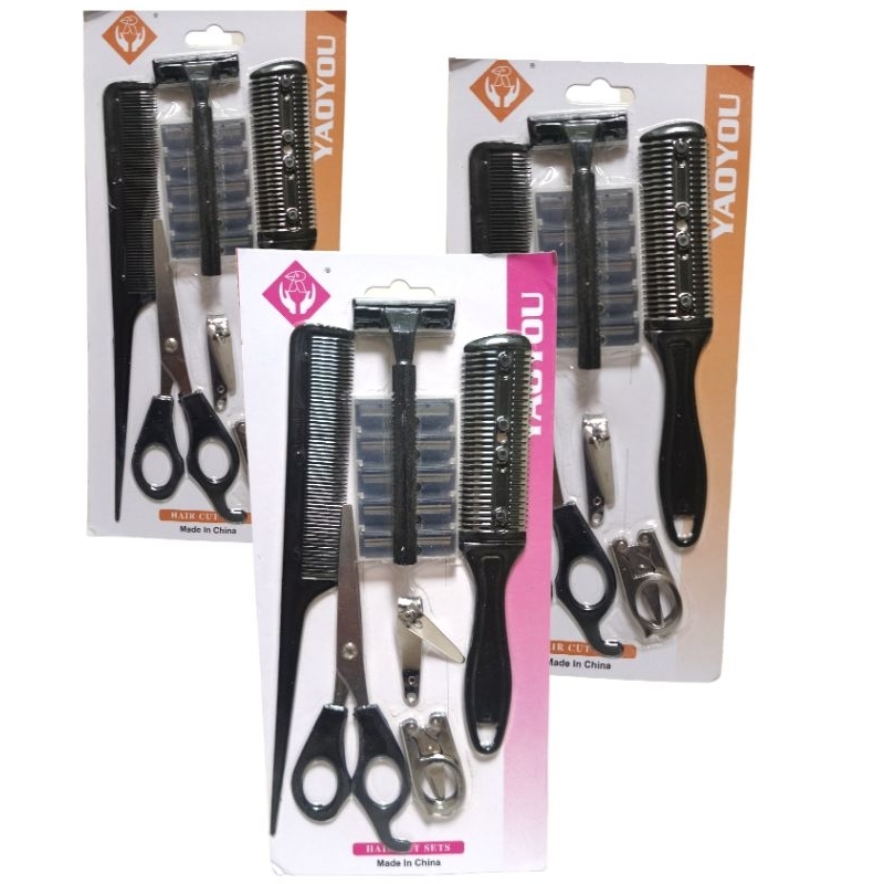 Jual Gunting Rambut Komplit 7set / Gunting Rambu Kuku 7 Set / Cukur ...