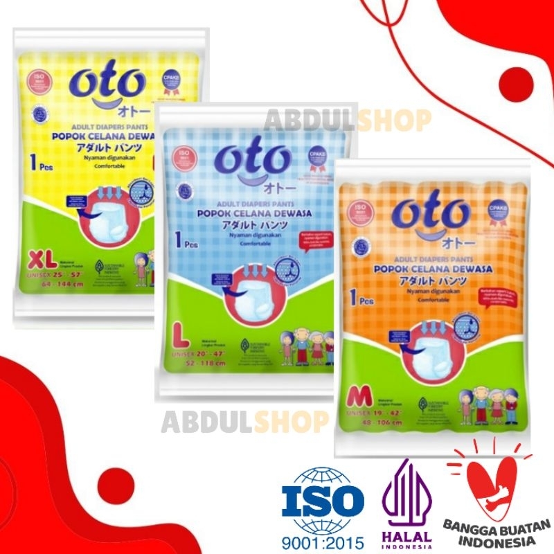 Jual OTO ADULT PANTS POPOK CELANA DEWASA / POPOK DEWASA [Size : M/L/XL per 1 Sachet] | Shopee ...